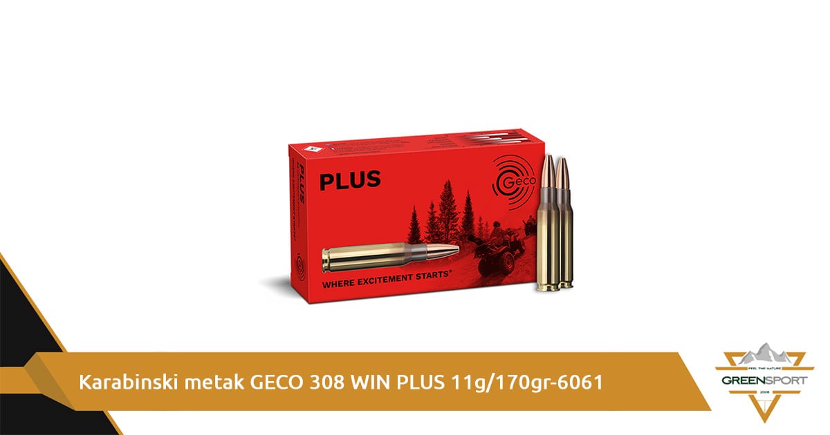 Karabinski metak GECO 308 WIN PLUS 11g/170gr-6061 - GREENSPORT