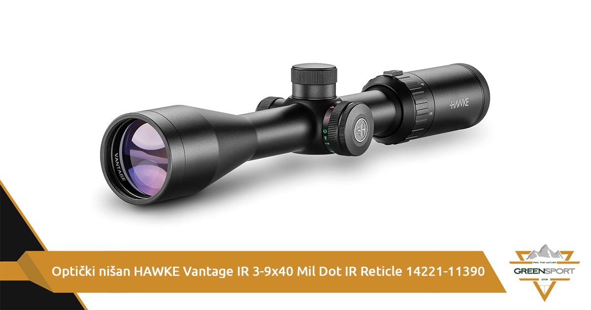 Optički nišan HAWKE Vantage IR 3-9x40 Mil Dot IR Reticle 14221-11390 ...
