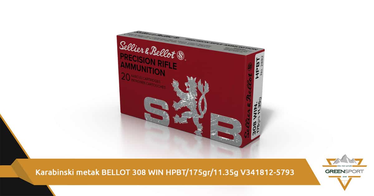 Karabinski metak BELLOT 308 WIN HPBT/175gr/11.35g V341812-5793 - GREENSPORT